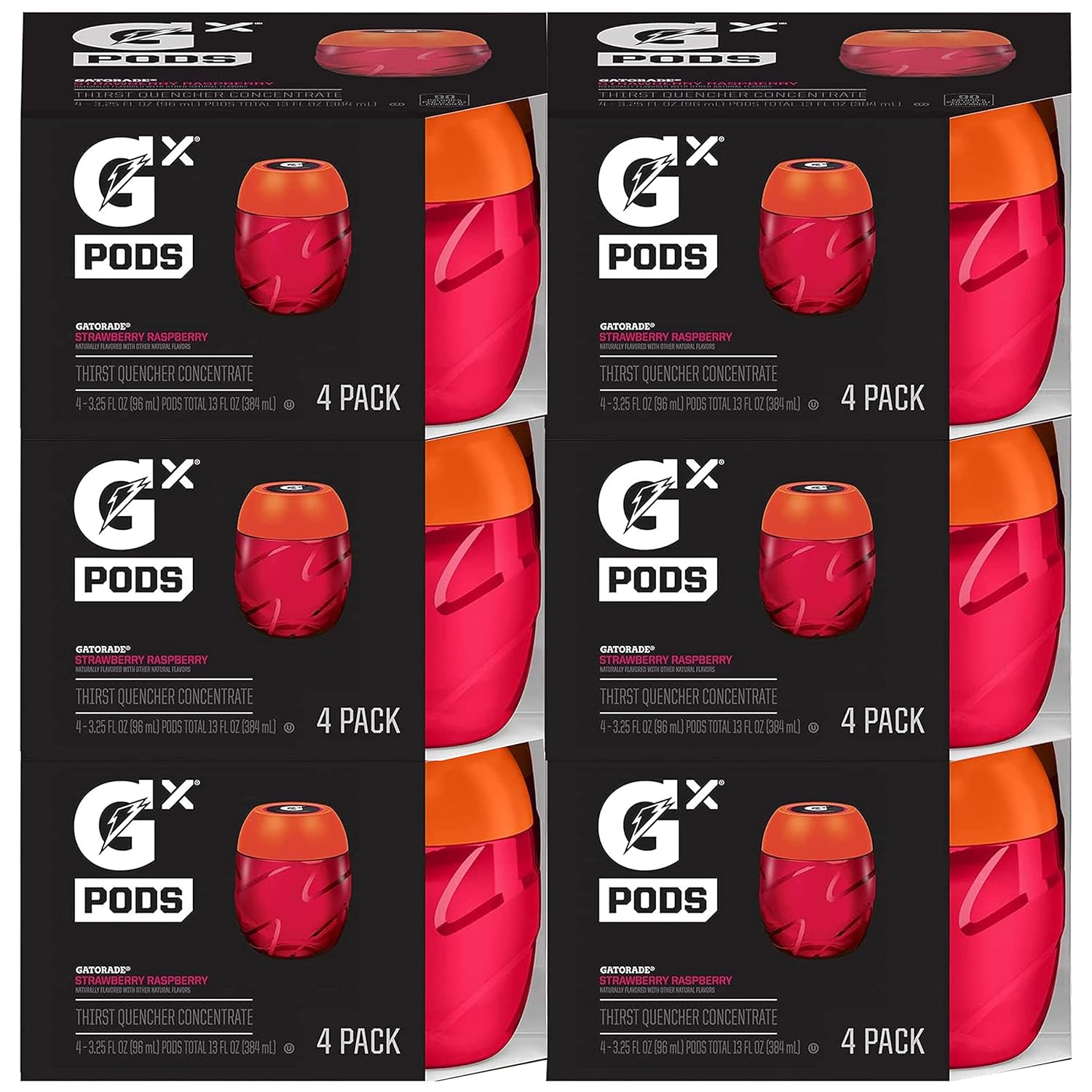 Gatorade unisex adult Gatorade GX Pods, Strawberry Raspberry 4 Count ...